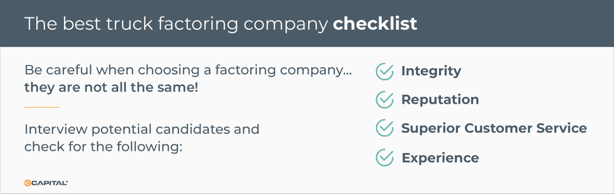 Checklist: How to Choose the Best Factoring Company | eCapital